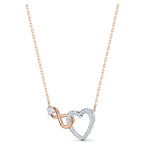 Swarovski Hyperbola set Infinity and heart, White, Mixed metal-5521040 ...